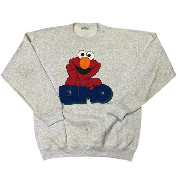 Sesame Street | Sweaters | Vintage Sesame Street Elmo Crewneck | Poshmark